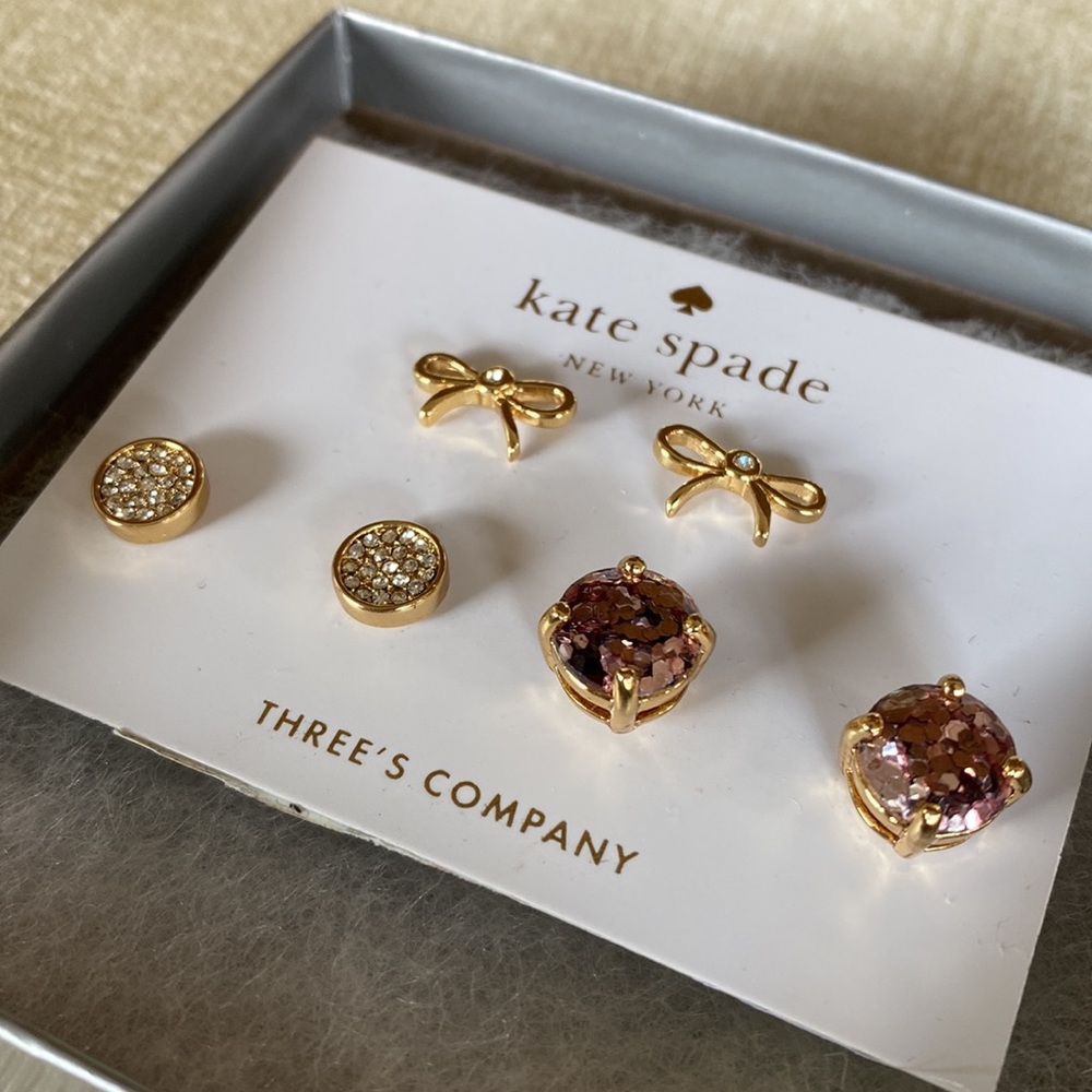 Kate Spade 3 Earring Pair Set - Gem